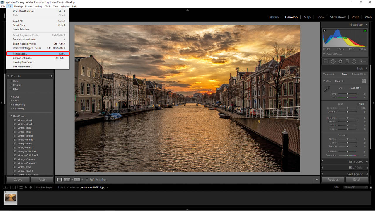 Import Preset trong Lightroom Classic 2020 - Kiều Trường
