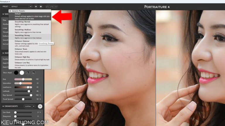 Imagenomic Portraiture 4 làm mịn da bằng AI - Kiều Trường